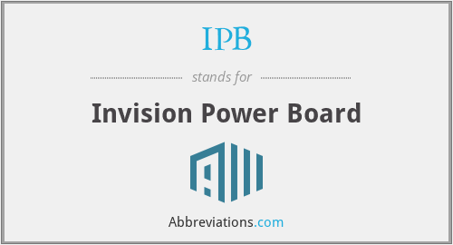 What does IPB stand for?