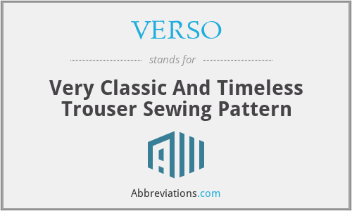 What does VERSO stand for?