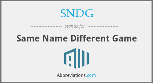 What does SNDG stand for?