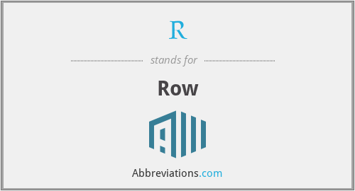 What is the abbreviation for Row?