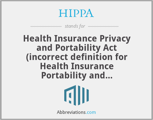 What does HIPPA stand for?