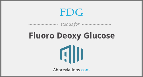 What does FDG stand for?