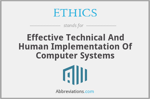 What does ETHICS stand for?