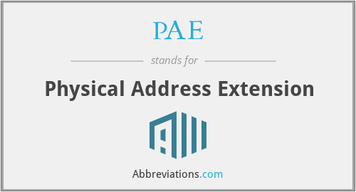 What does PAE stand for?