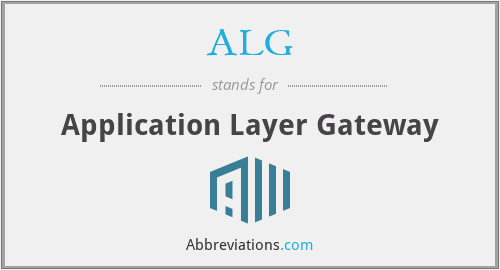ALG - Application Layer Gateway