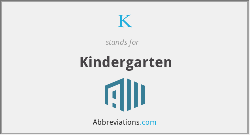 What is the abbreviation for Kindergarten?