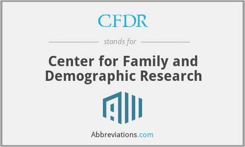 What does CFDR stand for?