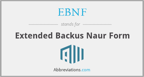 What does EBNF stand for?