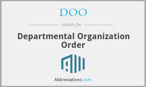 What does DOO stand for?