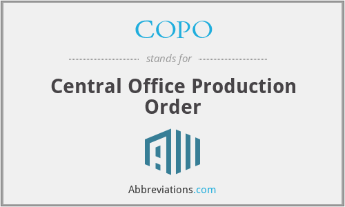 What does COPO stand for?