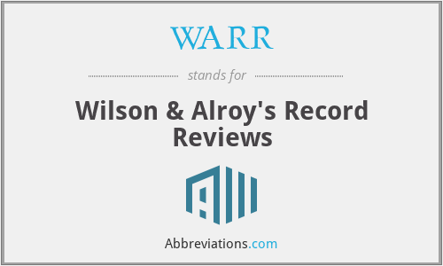 What does WARR stand for?