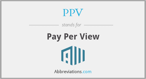 What does PPV stand for?