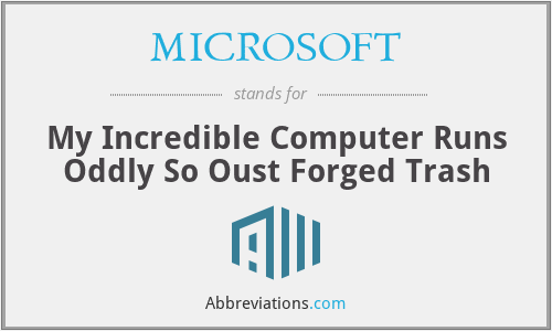 What does MICROSOFT stand for?