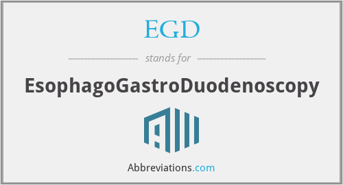 What does EGD stand for?