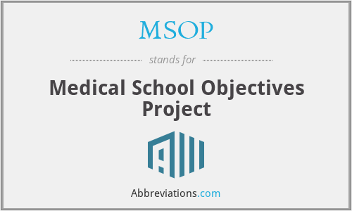 What does MSOP stand for?