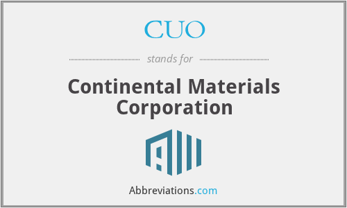 What does CUO stand for?