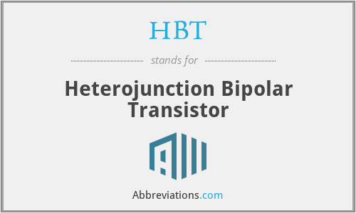 What does HBT stand for?