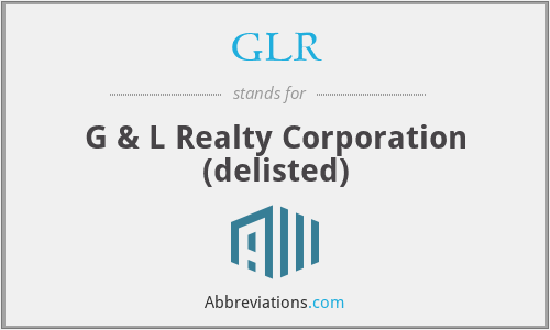 What does GLR stand for?