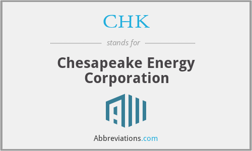 What does CHK stand for?