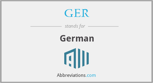 What is the abbreviation for German?