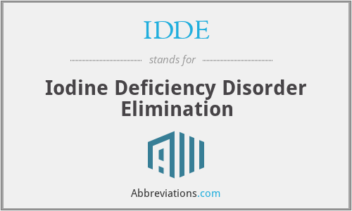 What does IDDE stand for?