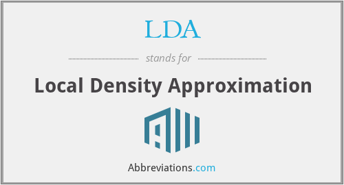 What does LDA stand for?