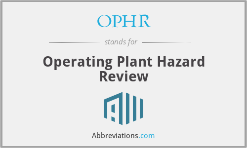 What does OPHR stand for?