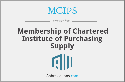 What does MCIPS stand for?