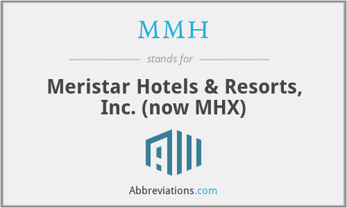 What does MMH stand for?