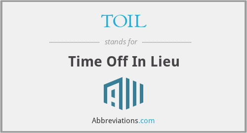 What does TOIL stand for?