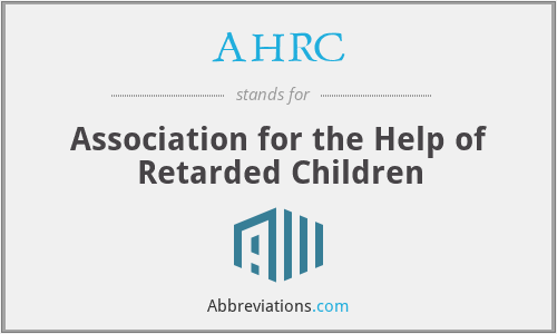 What does AHRC stand for?