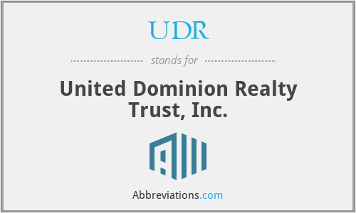 What does UDR stand for?