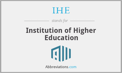 What does IHE stand for?
