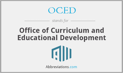 What does OCED stand for?