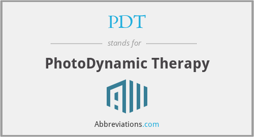 What does PDT stand for?