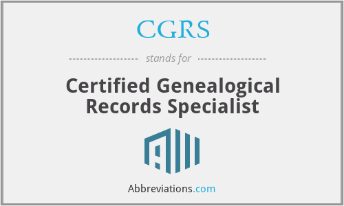 What does CGRS stand for?