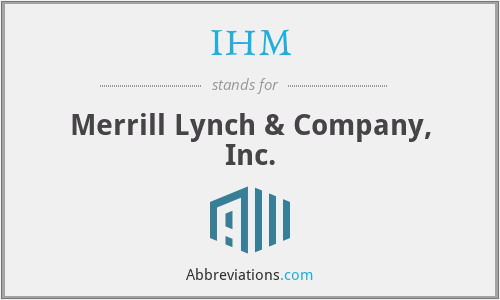 What does IHM stand for?