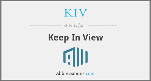 What does KIV stand for?