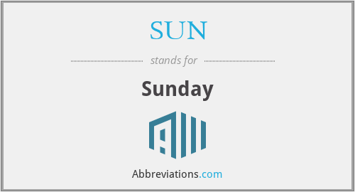 What is the abbreviation for Sunday?