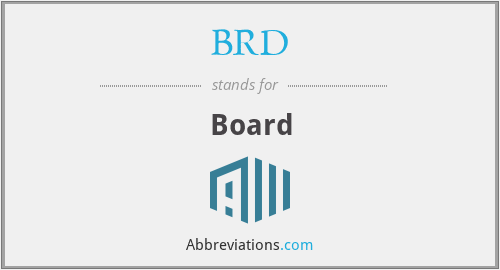 What does BRD stand for?