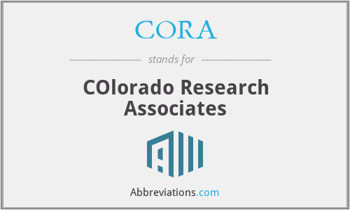 What does CORA stand for?