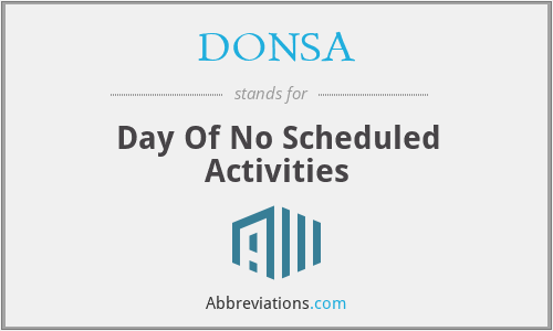 What does DONSA stand for?