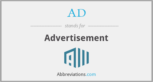 What is the abbreviation for advertisement?