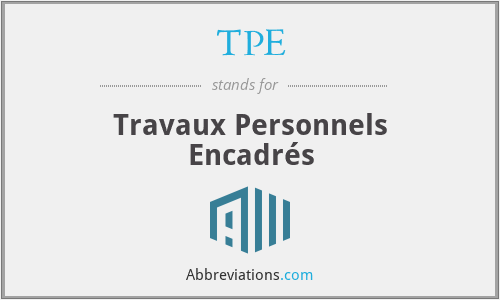 What does TPE stand for?