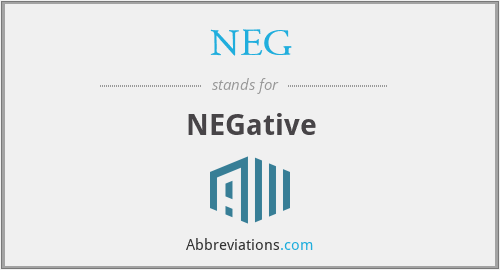 What does NEG stand for?