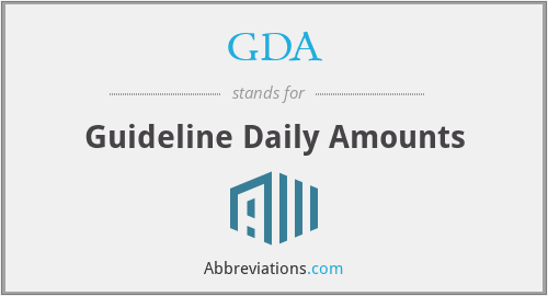 What does GDA stand for?