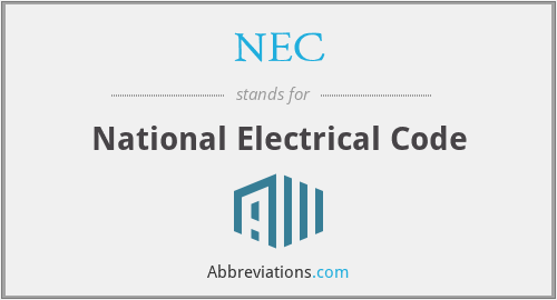 What does N.E.C stand for?