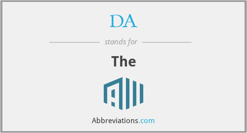 What does D.A stand for?