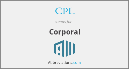 What is the abbreviation for Corporal?