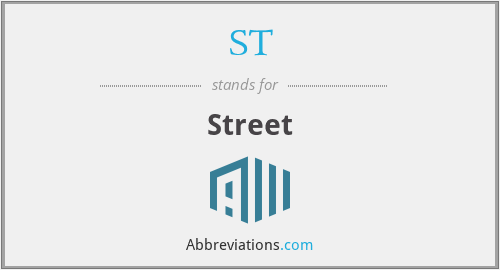 What is the abbreviation for Street?